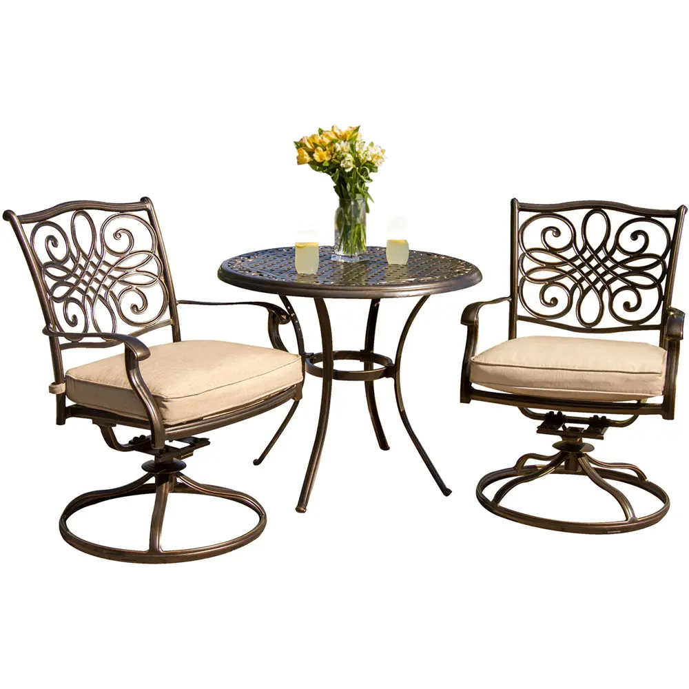 Tan and Brown 3 Piece Outdoor Patio Dining Set | RC Willey