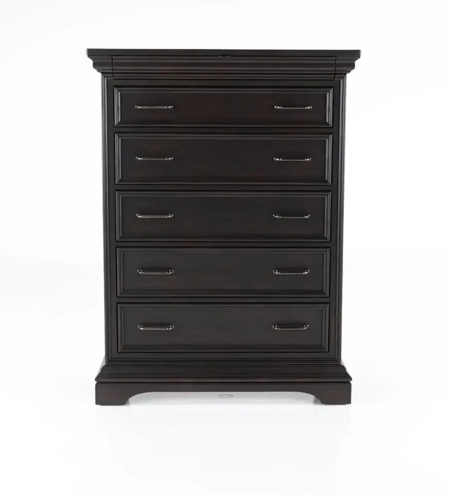 Caldwell Dark Brown Chest of Drawers | RC Willey