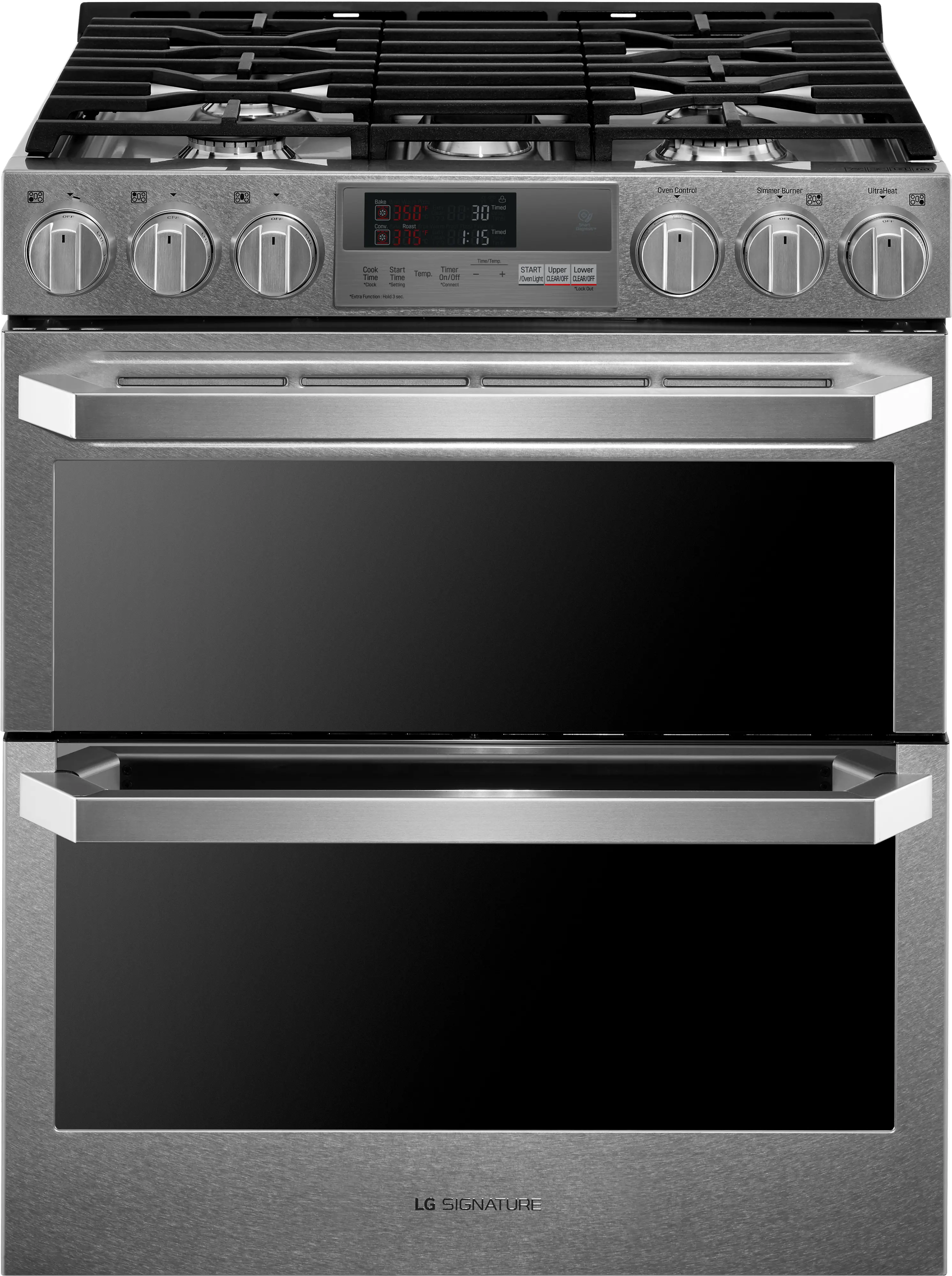 LG Signature Dual Fuel Double Oven Range LUTD4919SN | RC Willey