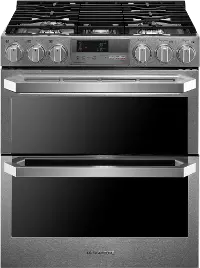 LG Signature Dual Fuel Double Oven Range LUTD4919SN | RC Willey