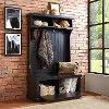 Seaside Distressed Black Hall Tree | RC Willey