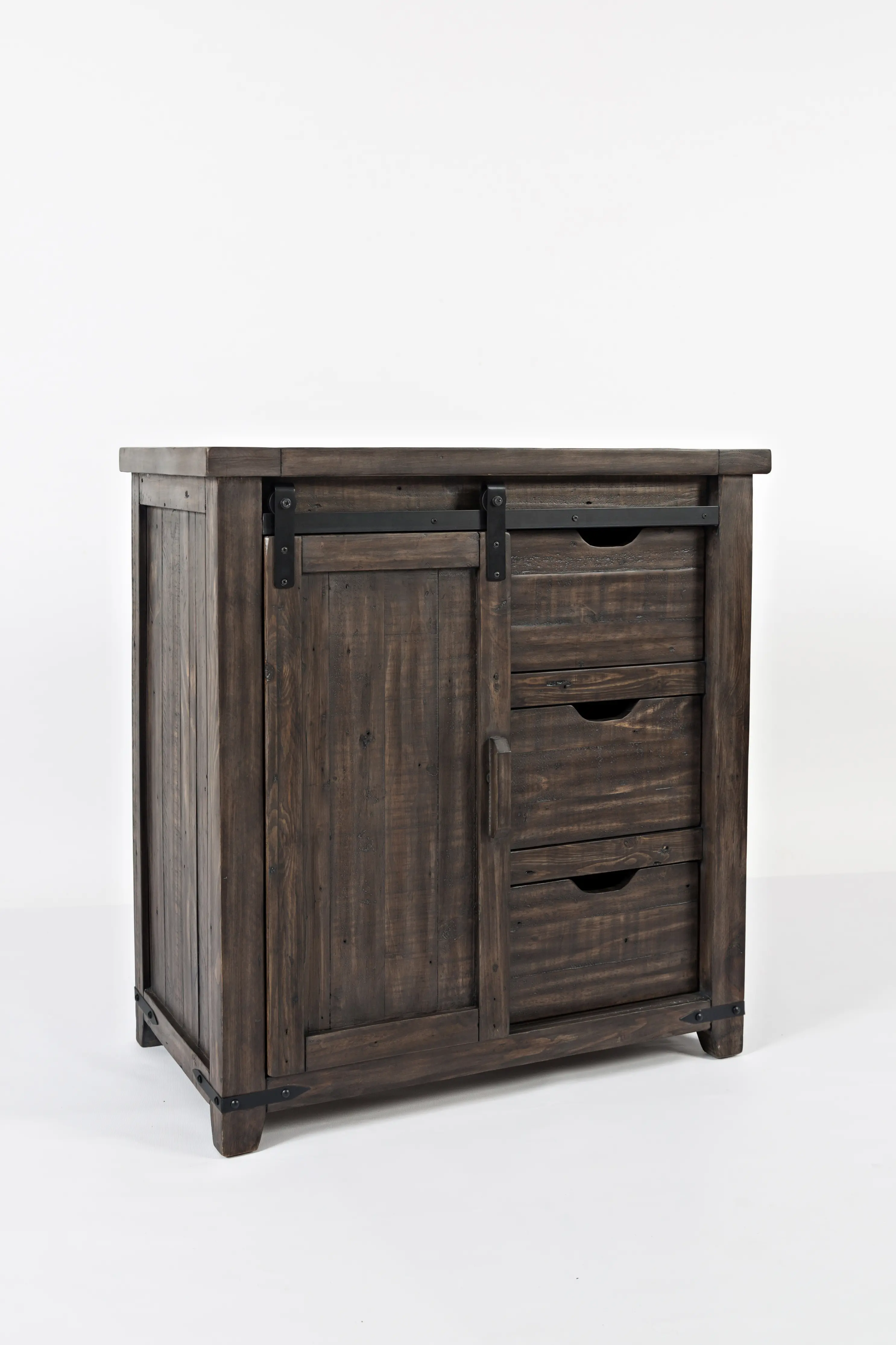 Madison County Dark Brown Barn Door Accent Cabinet | RC Willey