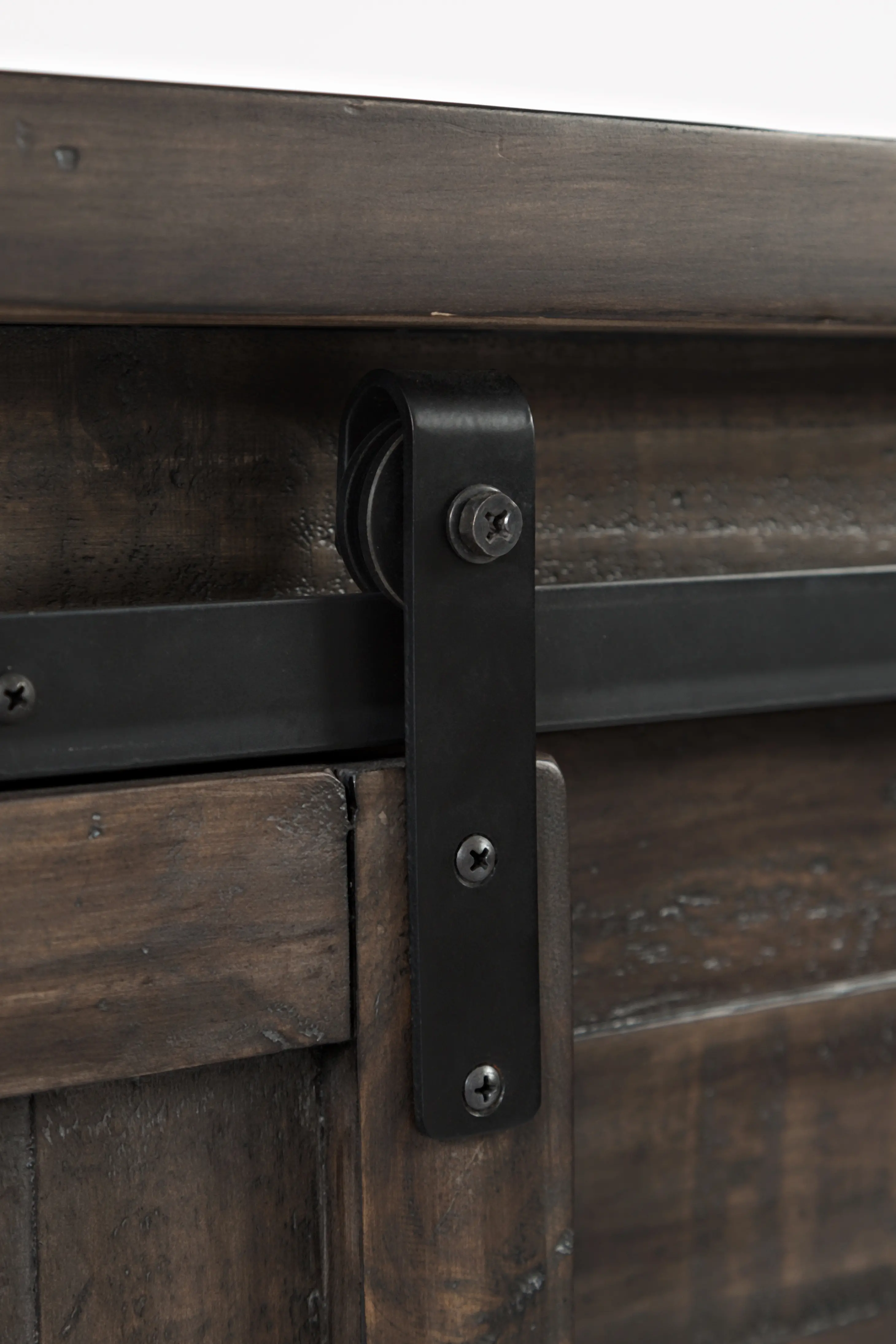 Madison County Dark Brown Barn Door Accent Cabinet | RC Willey