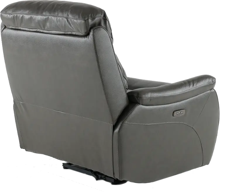 Happy-Happy Gray Leather-Match Power Recliner | RC Willey