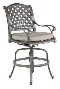 Macan Gray Swivel Counter Height Patio Stool | RC Willey