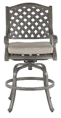 Macan Gray Swivel Counter Height Patio Stool | RC Willey