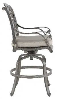 Macan Gray Swivel Counter Height Patio Stool | RC Willey