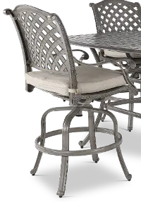 Macan 5 Piece Gray and Beige Counter Height Patio Dining Set | RC Willey