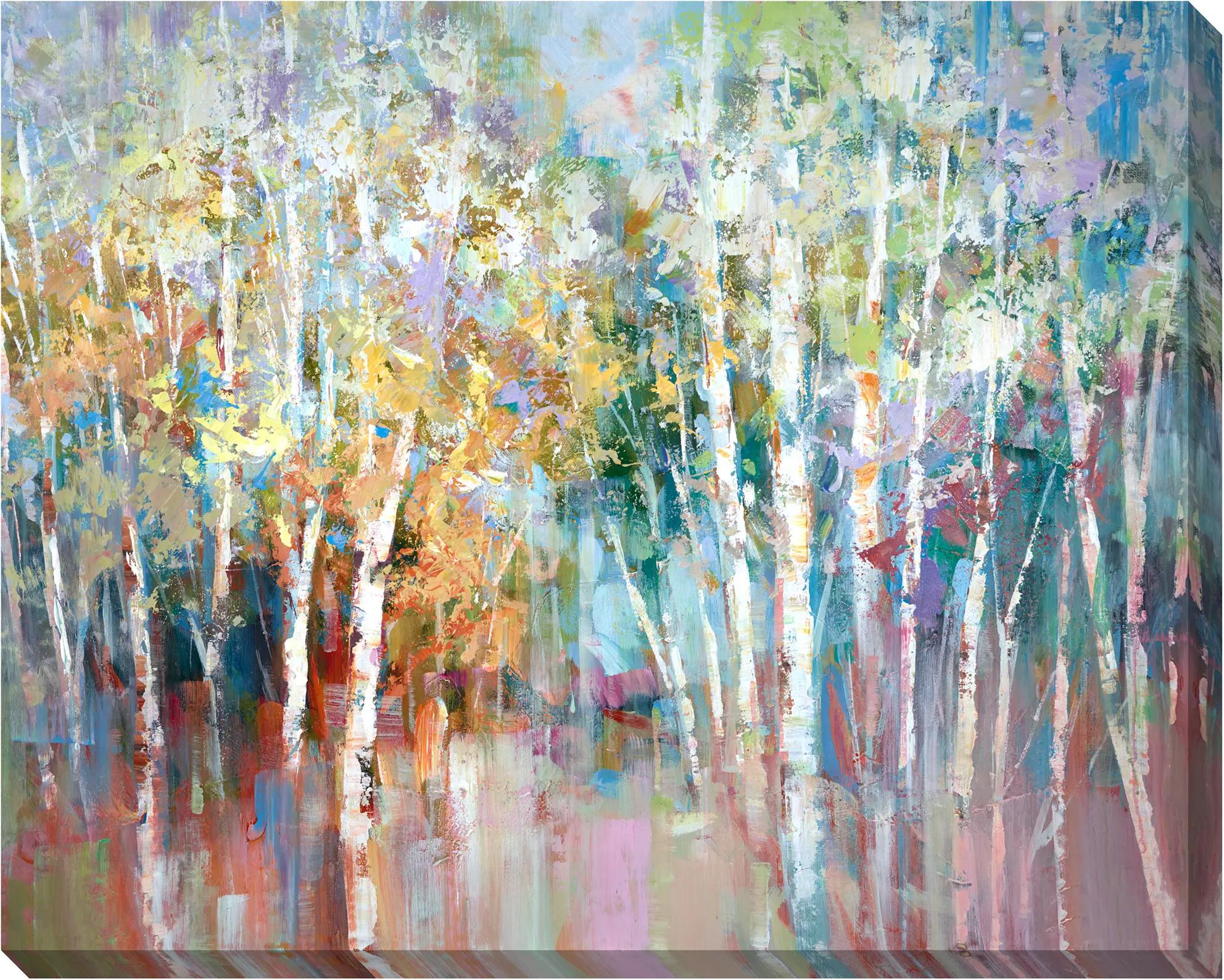 Multi Color Quakies Trees Canvas Wall Art | RC Willey