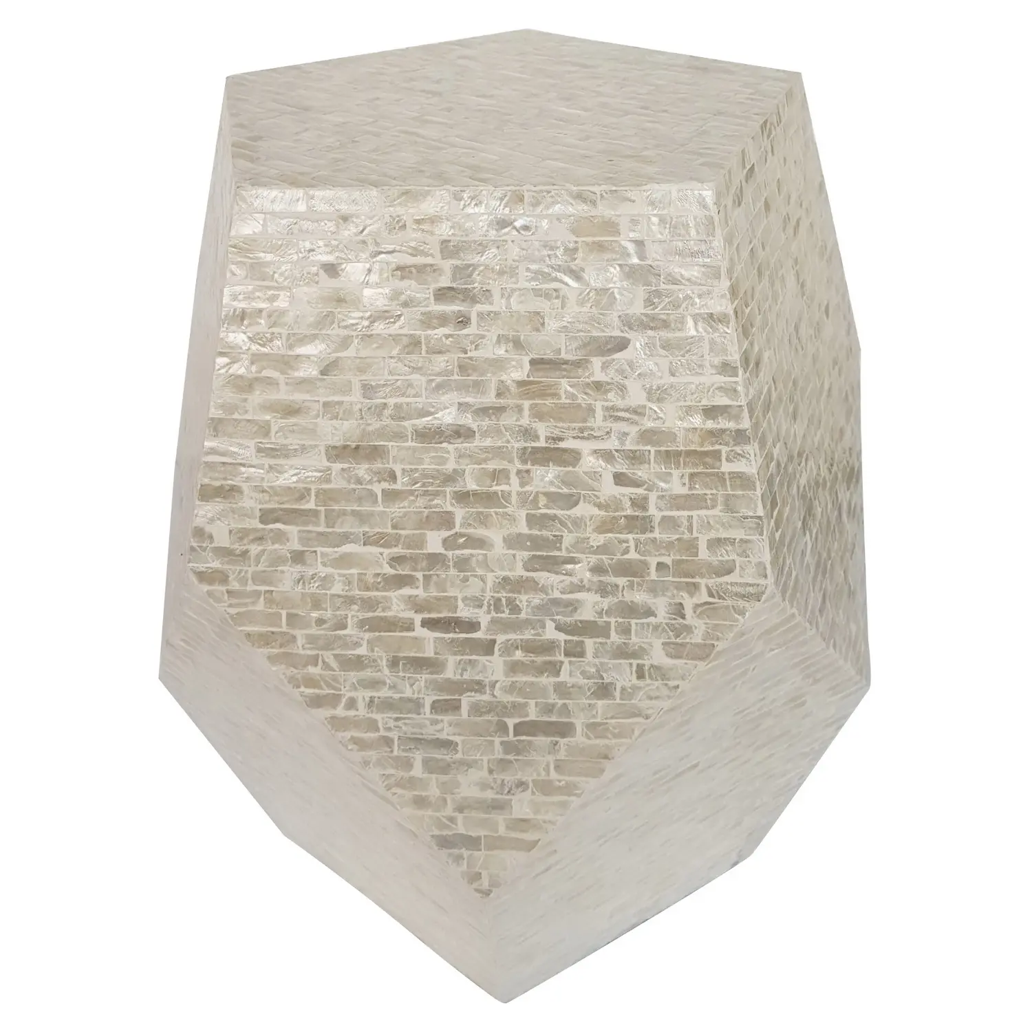 18 Inch Ivory Capiz Stool | RC Willey