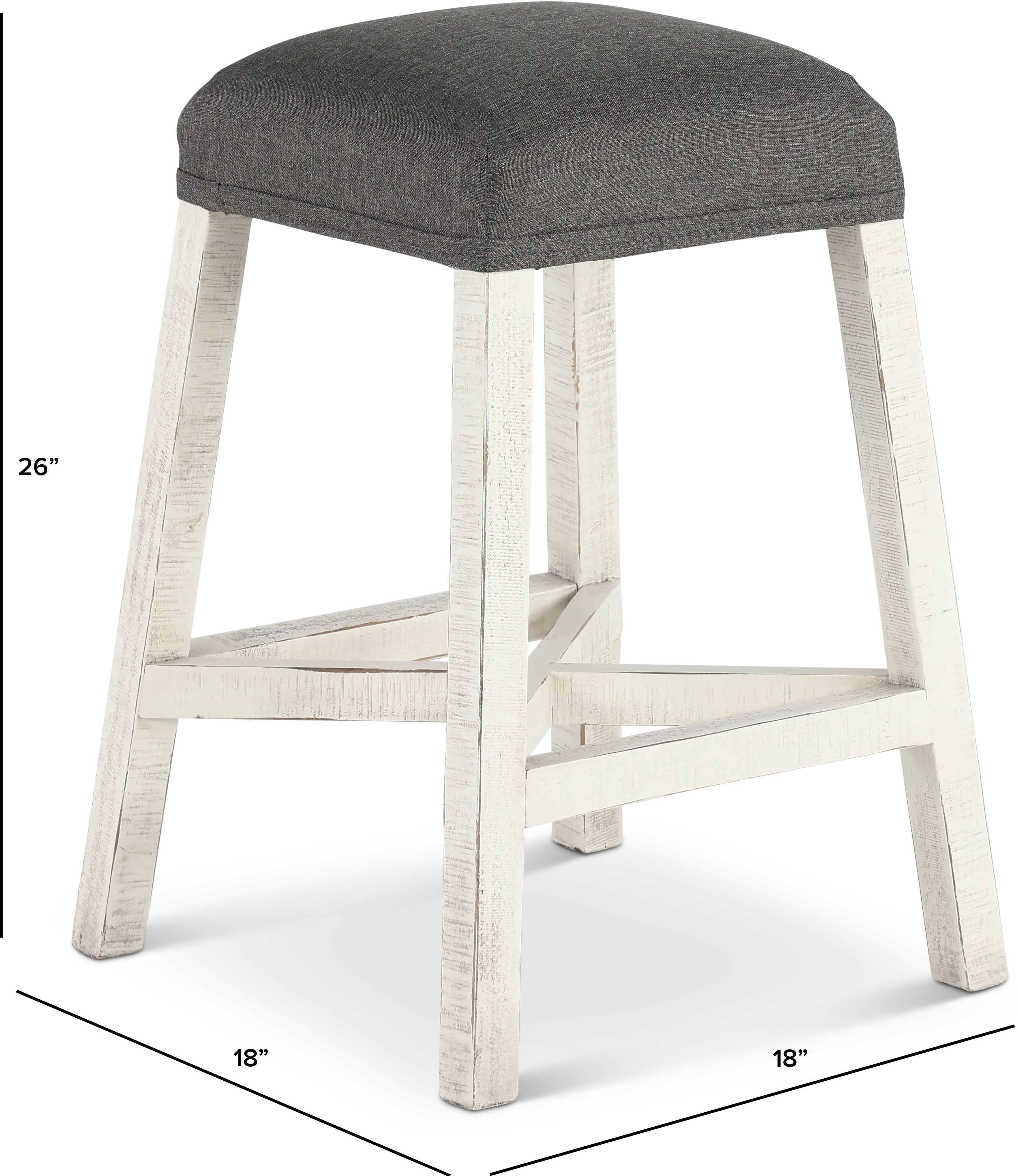 Stone White Wash Counter Height Stool | RC Willey