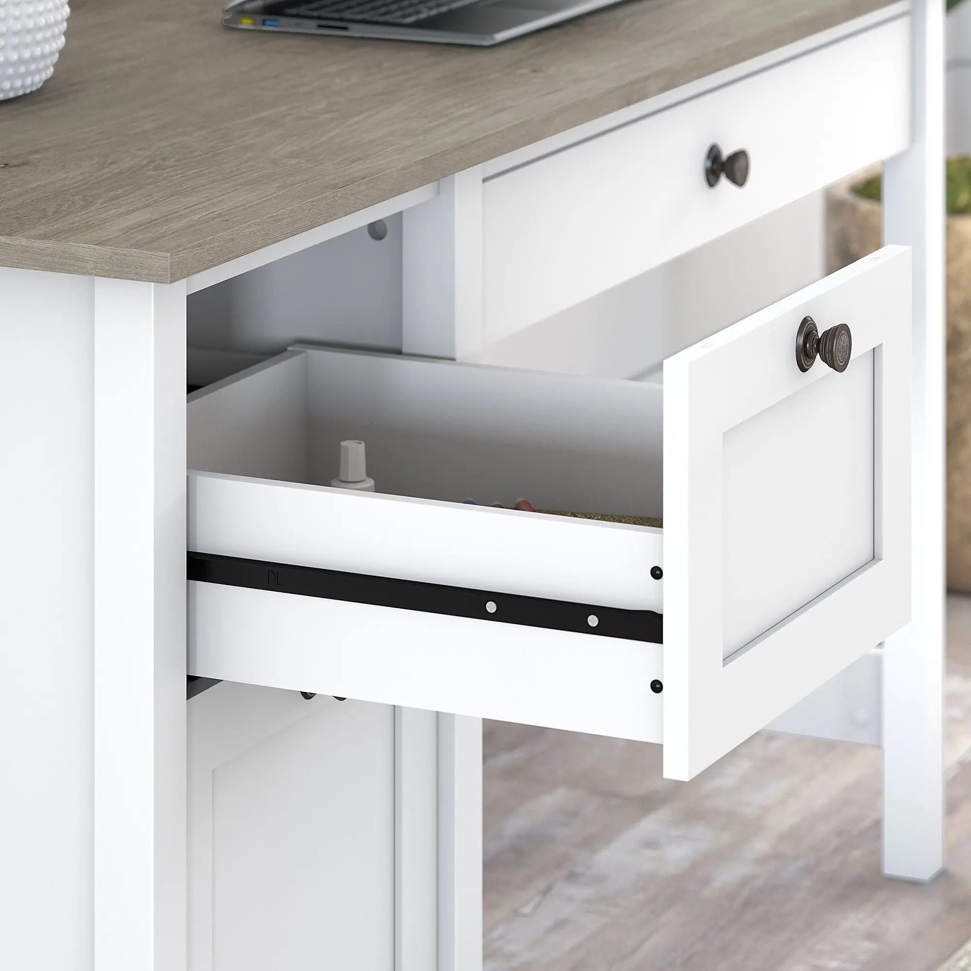 Gray Single Pedestal Desk | RC Willey