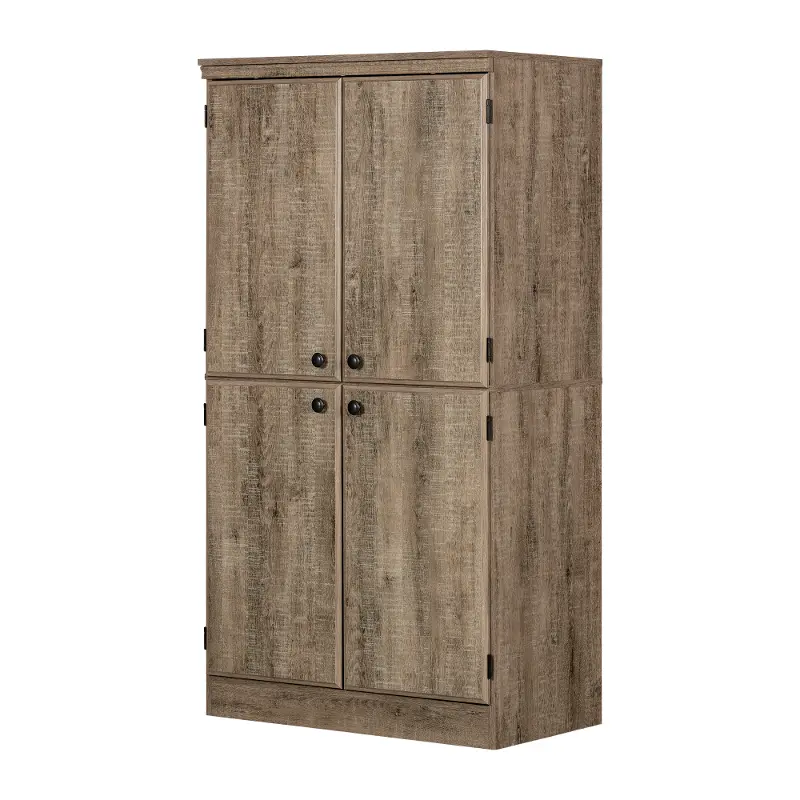 Weathered Oak 4-Door Storage Cabinet - Morgan | RC Willey