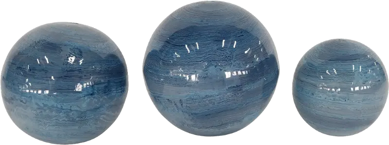 6" Blue Round Metal Orb | RC Willey