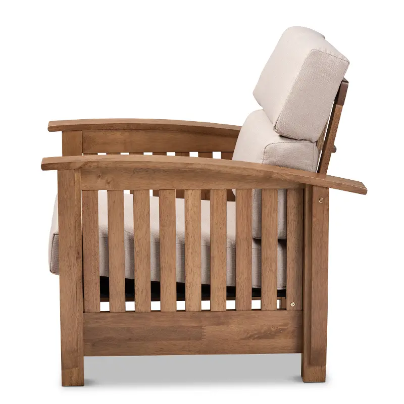 Classic Mission Taupe and Walnut Chair - Laurisa | RC Willey