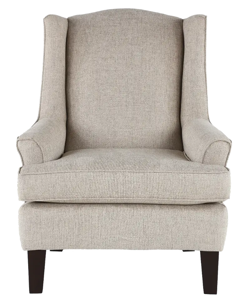 Andrea Classic Light Gray Upholstered Wingback Chair | RC Willey