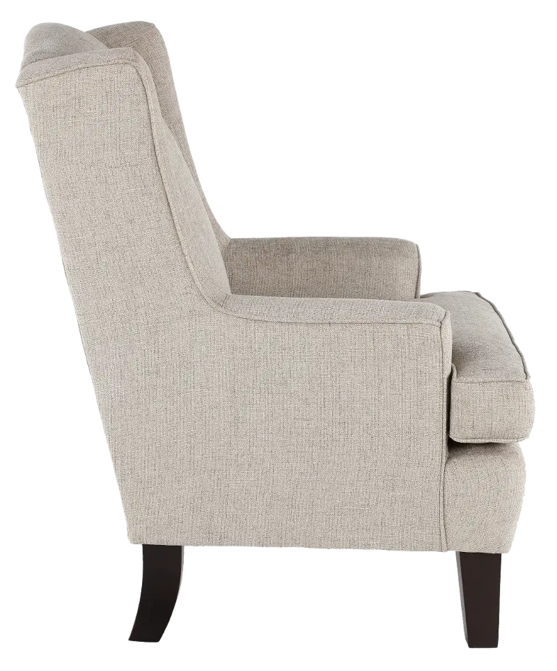 Andrea Classic Light Gray Upholstered Wingback Chair | RC Willey