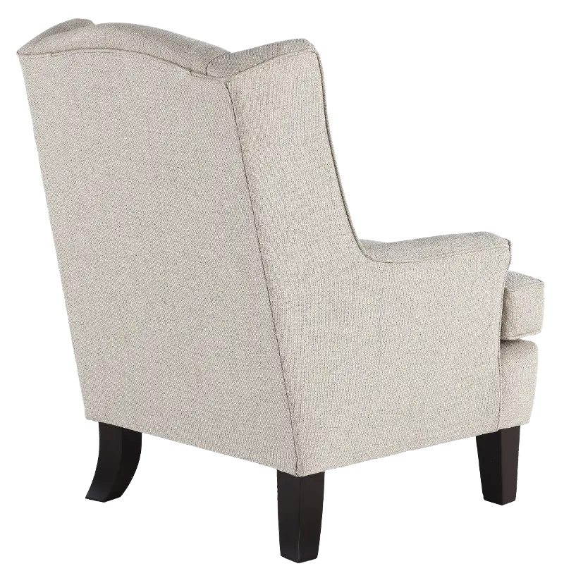 Andrea Classic Light Gray Upholstered Wingback Chair | RC Willey