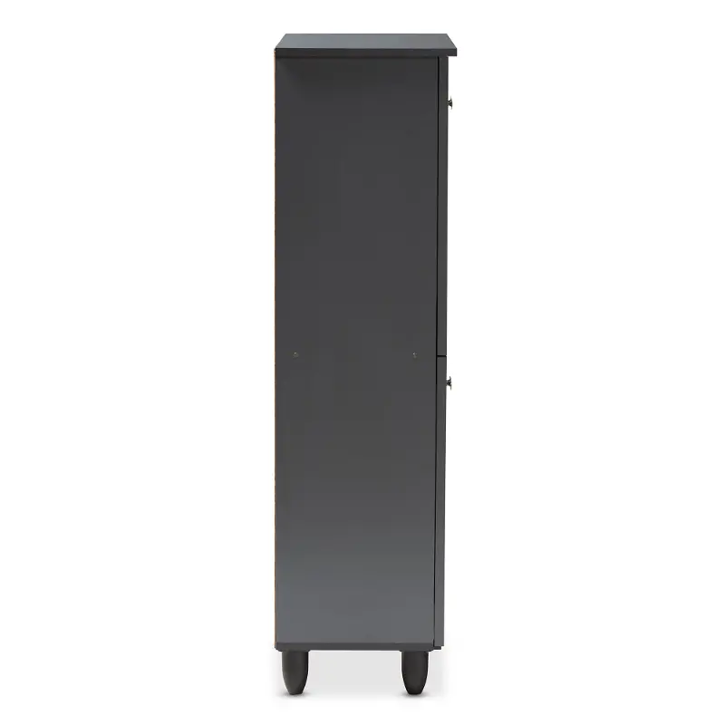 Modern Dark Gray 4 Door Entryway Shoe Storage Cabinet - Sheenagh | RC ...