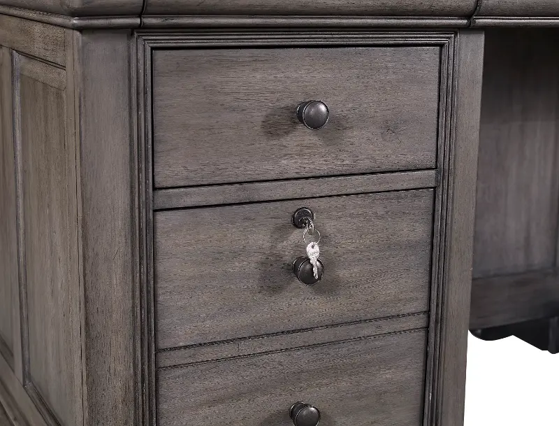 Sinclair Gray Executive Desk | RC Willey