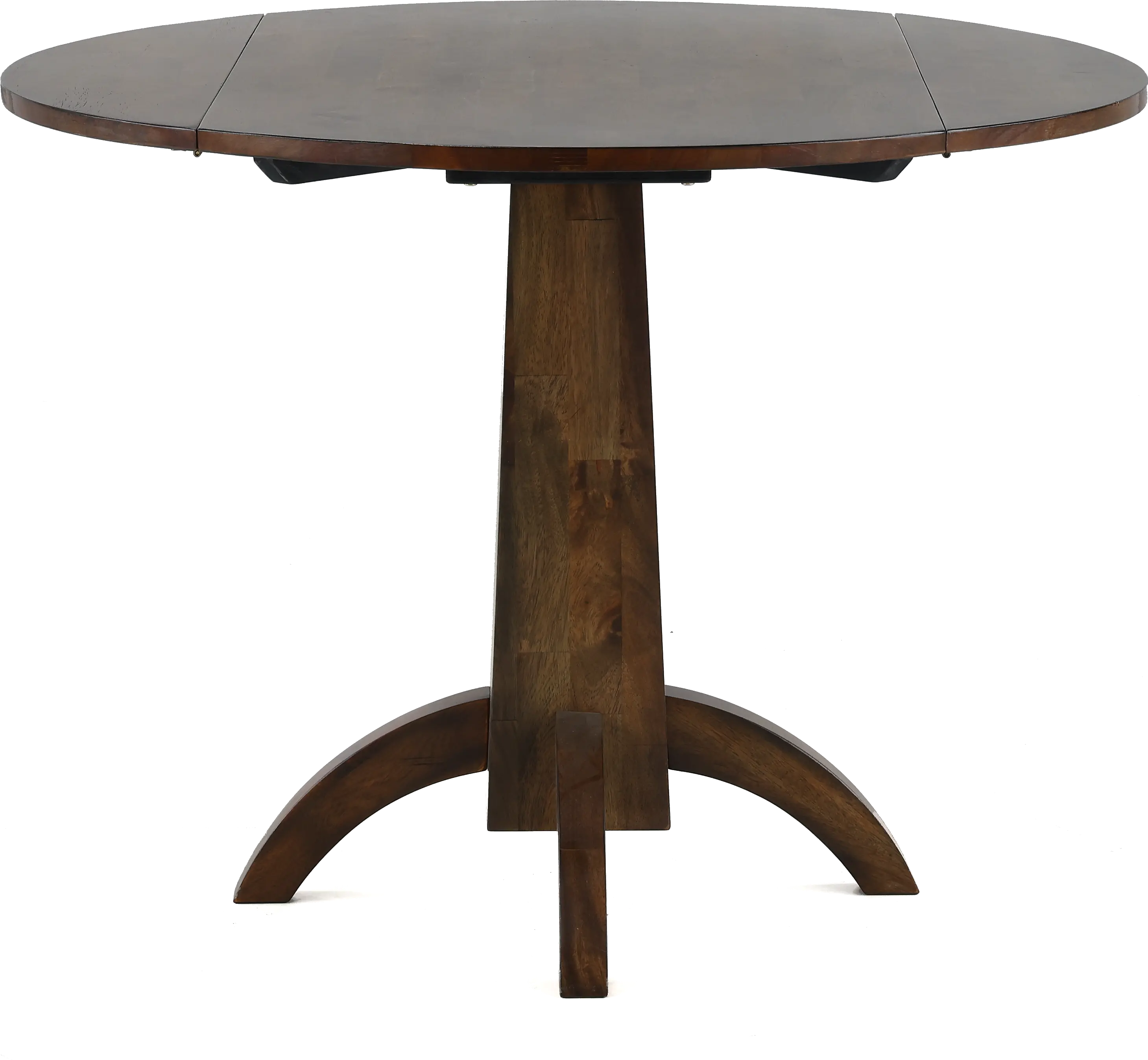 Zoey Natural Brown Round Drop-Leaf Dining Table | RC Willey