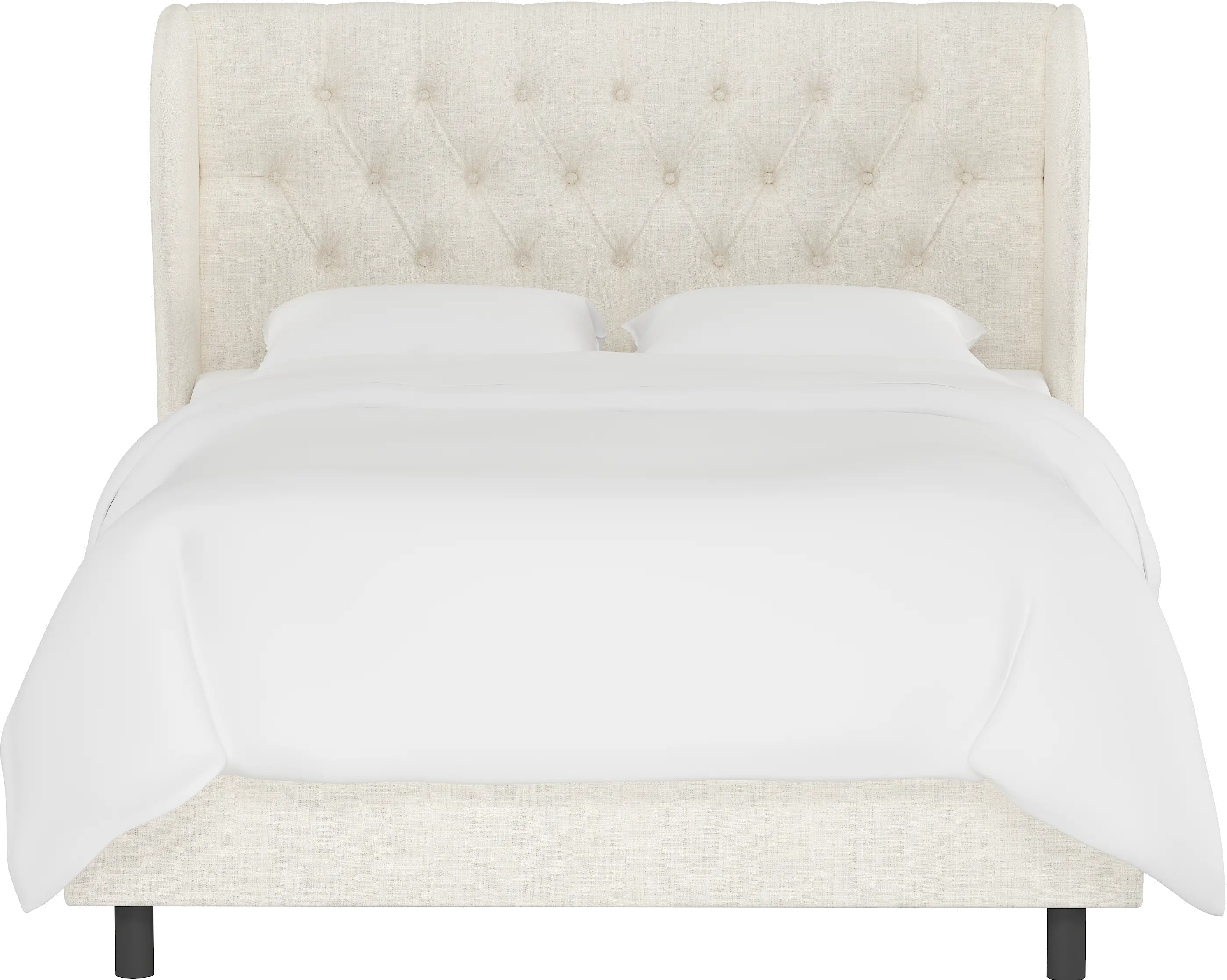 Izzy Cream Sloped Wingback King Bed - Skyline Furniture | RC Willey