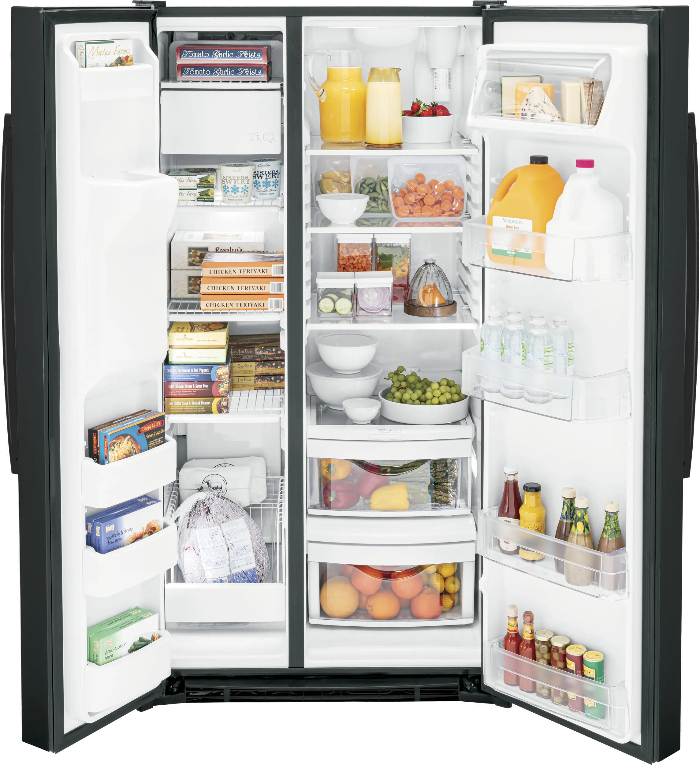 GE Side by Side Refrigerator GSS25GGPBB | RC Willey