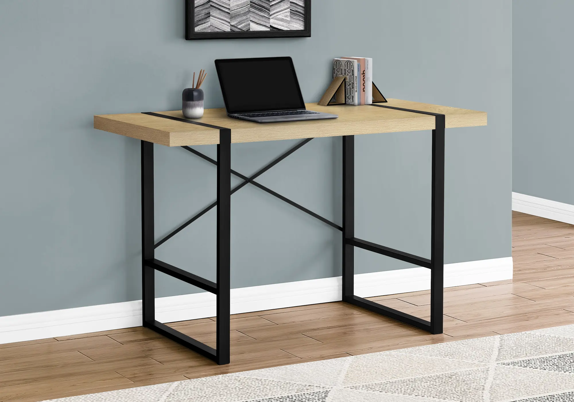 Industrial 48 Inch Natural Computer Desk | RC Willey