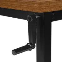 Contemporary 48 Inch Walnut Adjustable Height Computer Desk | RC Willey