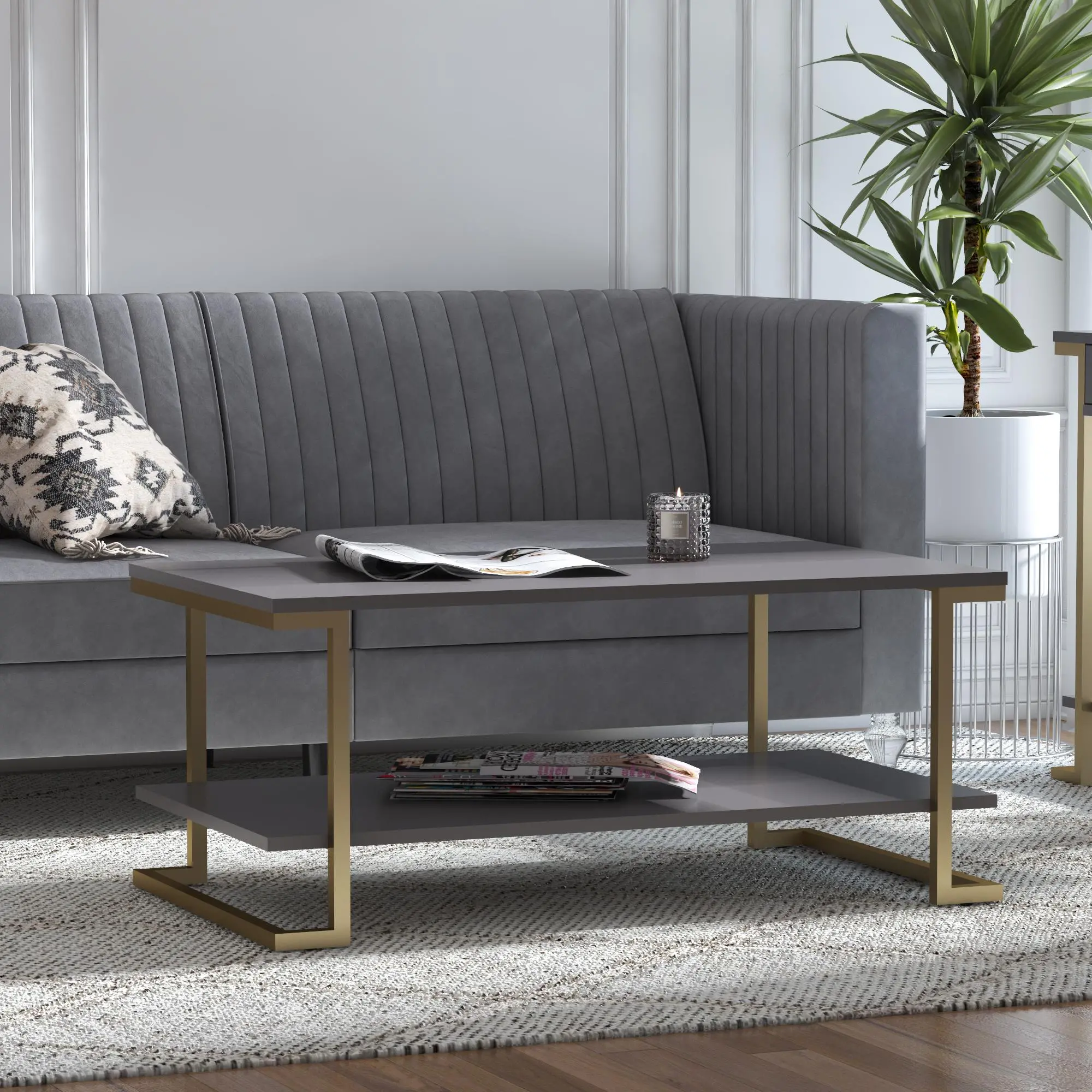 Camila Graphite Gray Coffee Table | RC Willey