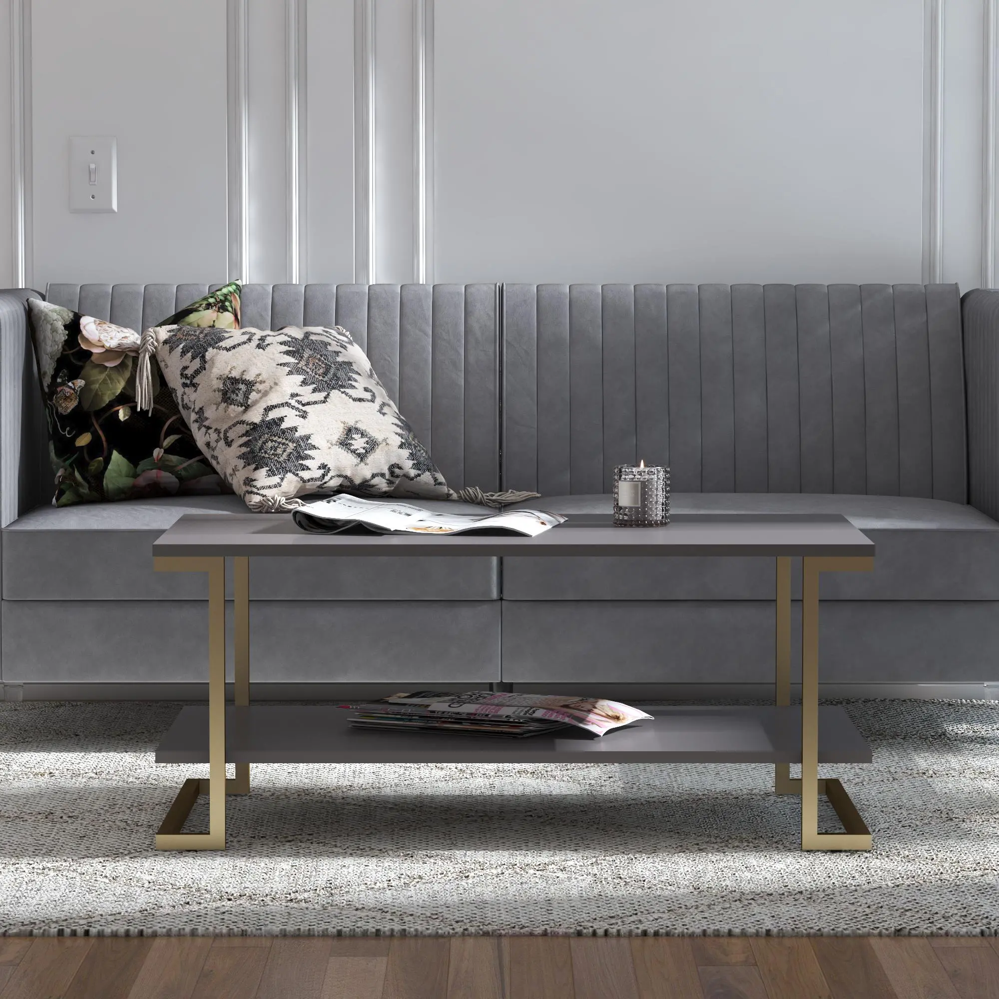 Camila Graphite Gray Coffee Table | RC Willey