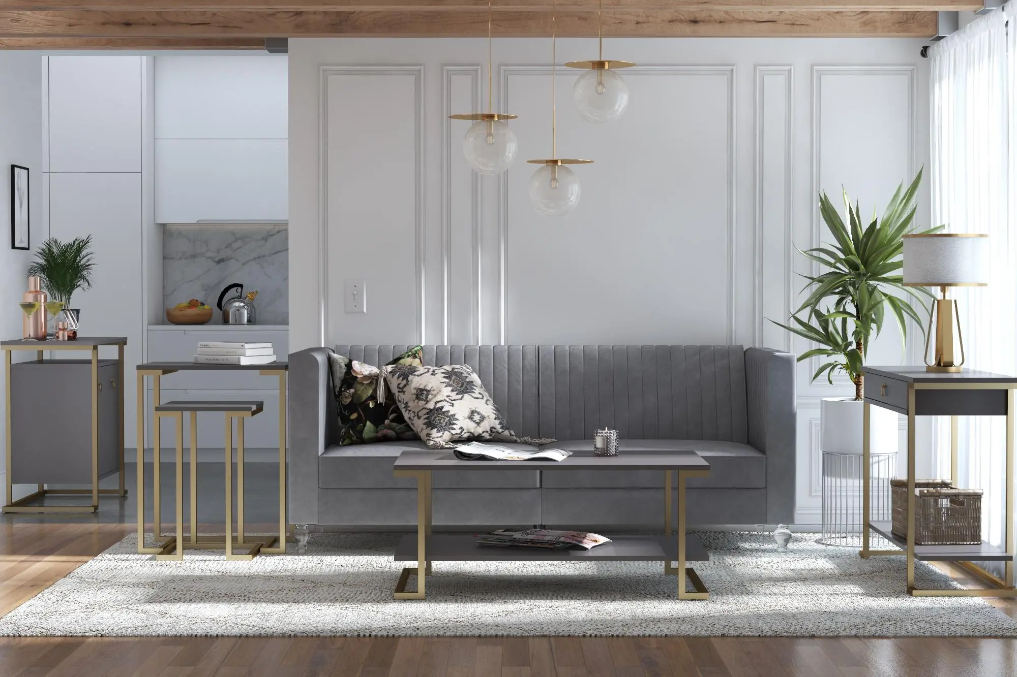 Camila Graphite Gray Coffee Table | RC Willey