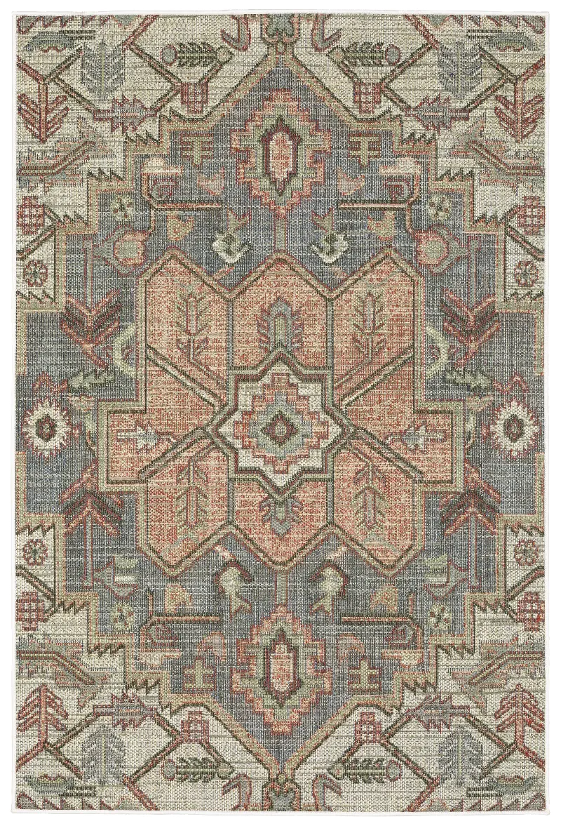 Cyprus 5 x 8 Abstract Blue Indoor-Outdoor Rug | RC Willey