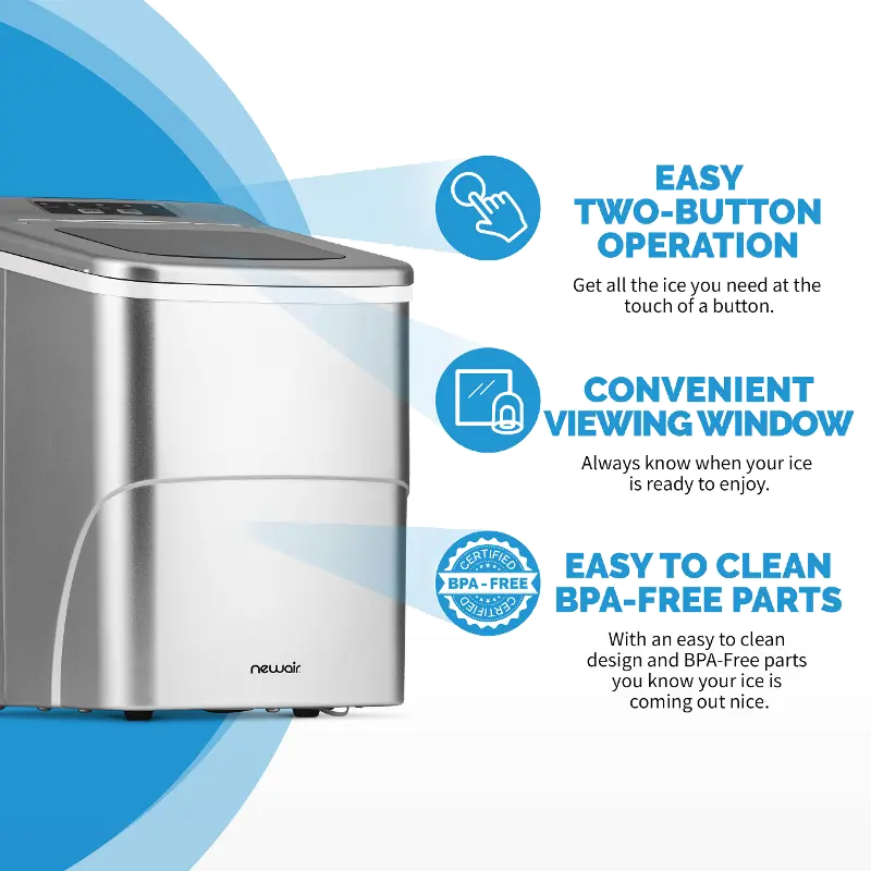 NewAir Matte Silver Countertop Ice Maker | RC Willey