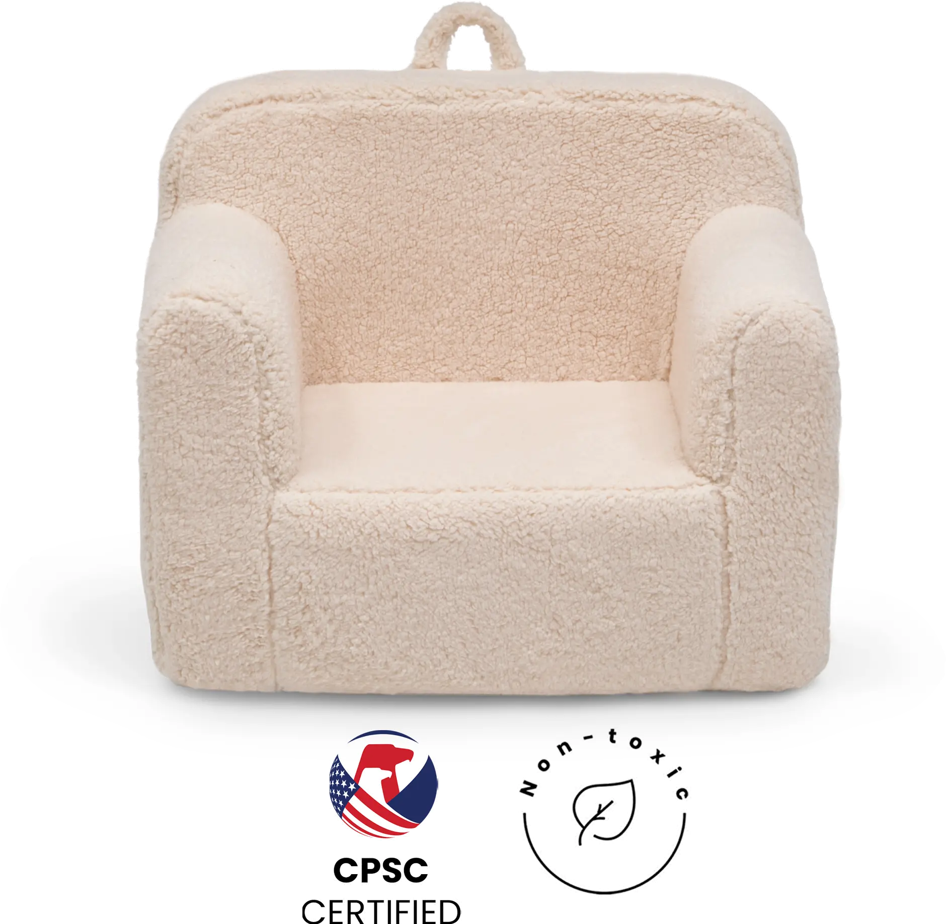 Cozee Kids Cream Sherpa Chair | RC Willey