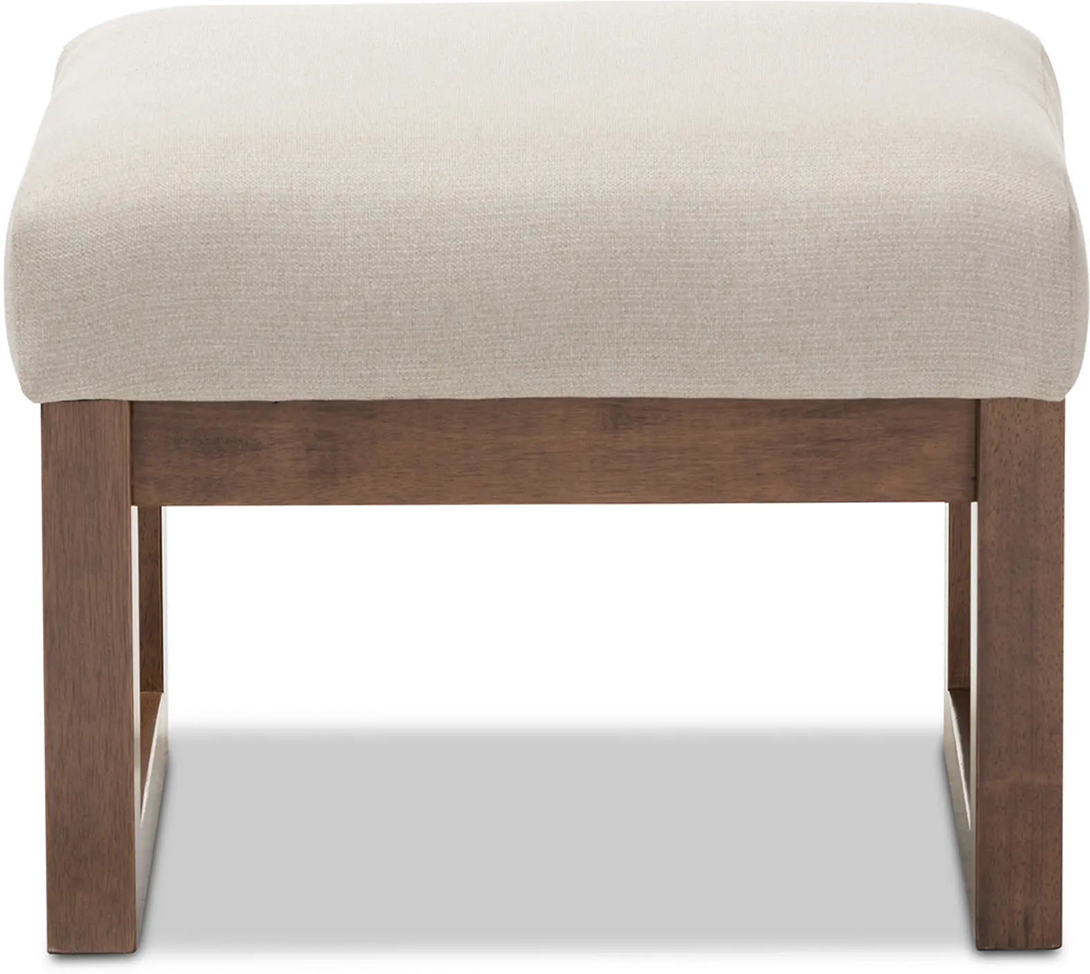 Yashiya Beige Upholstered Ottoman Stool | RC Willey