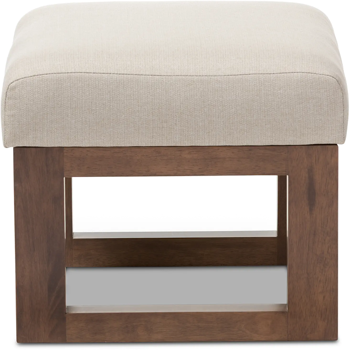 Yashiya Beige Upholstered Ottoman Stool | RC Willey
