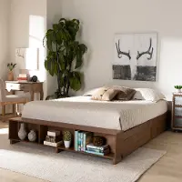 Arthur Ash Walnut Queen Platform Storage Bed | RC Willey