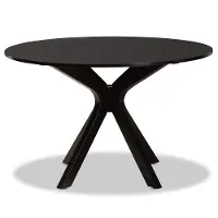 Kenji Dark Brown Round Dining Room Table | RC Willey