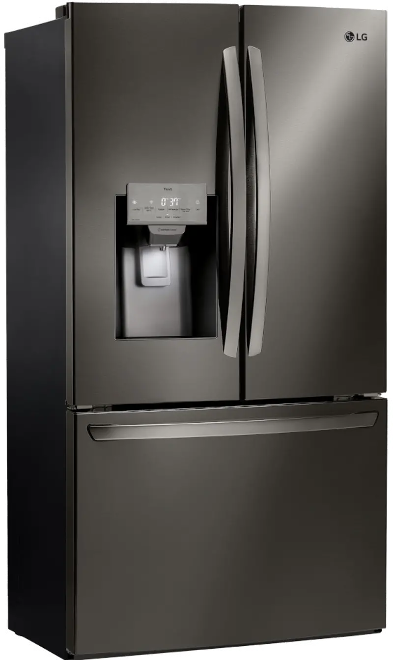 LG 28 Cu Ft French Door Refrigerator - Black Stainless Steel | RC Willey