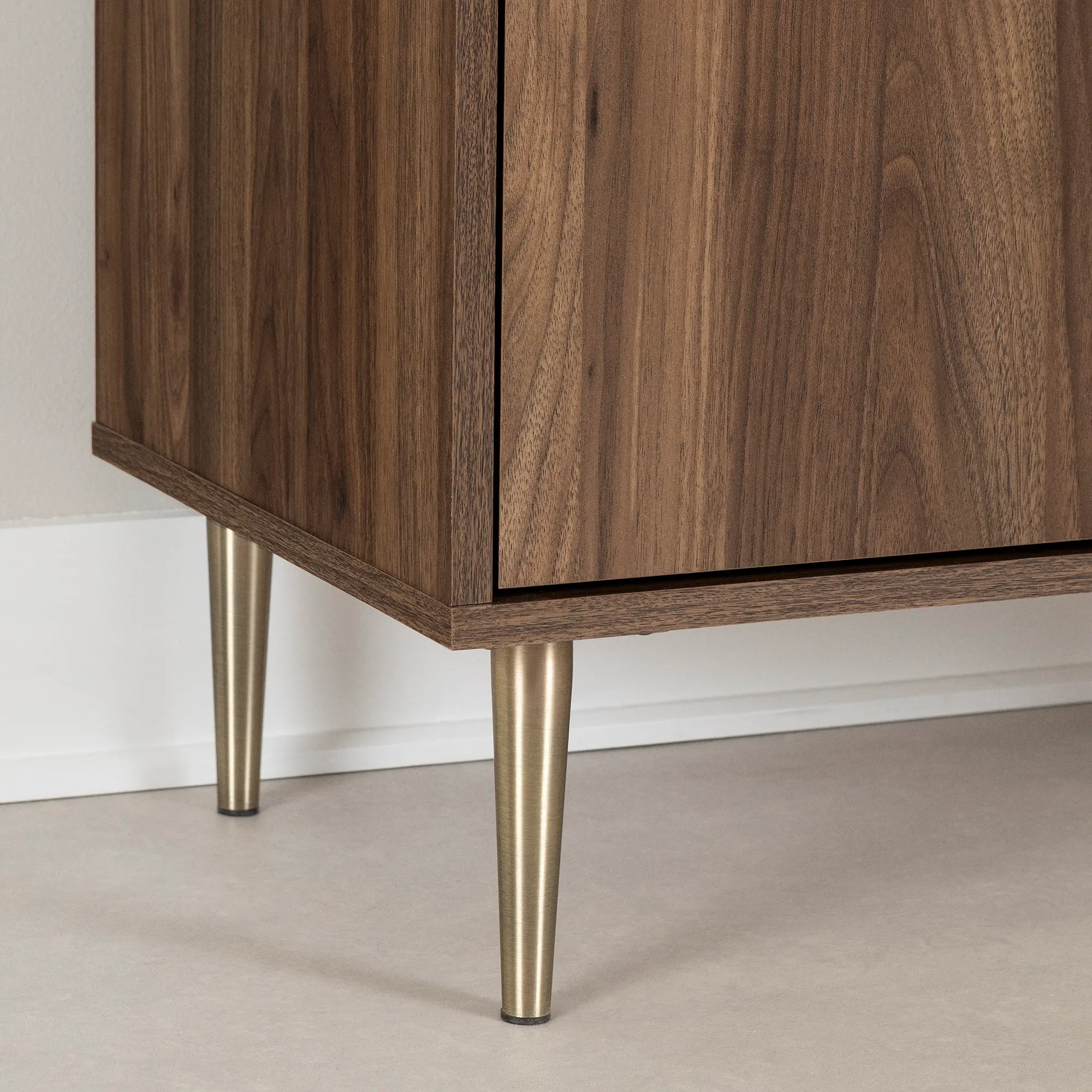 Maliza Walnut and White Storage Cabinet | RC Willey