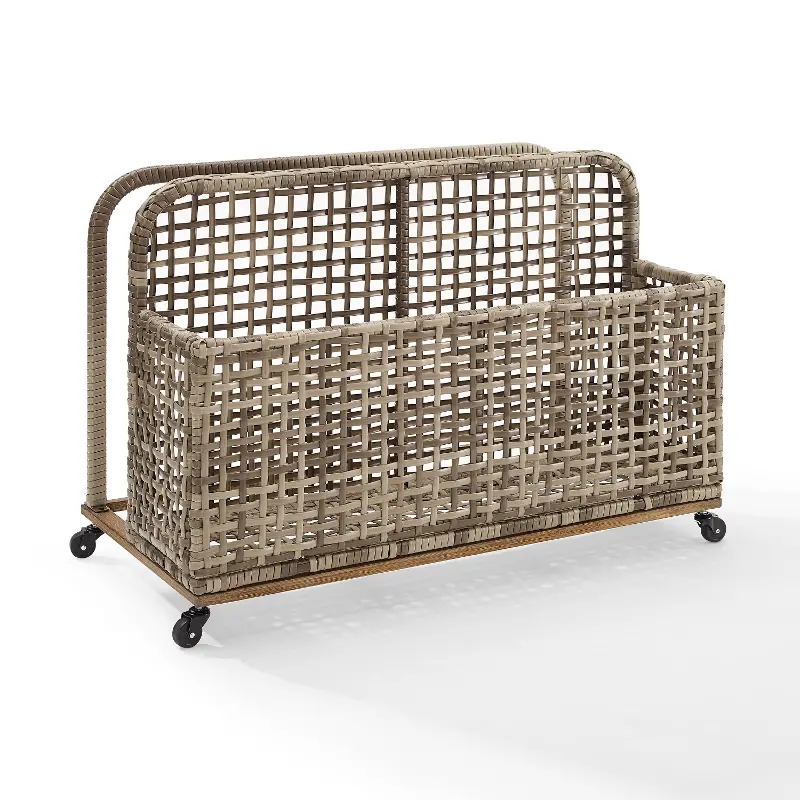 Ridley Outdoor Wicker And Metal Pool Storage Caddy | RC Willey