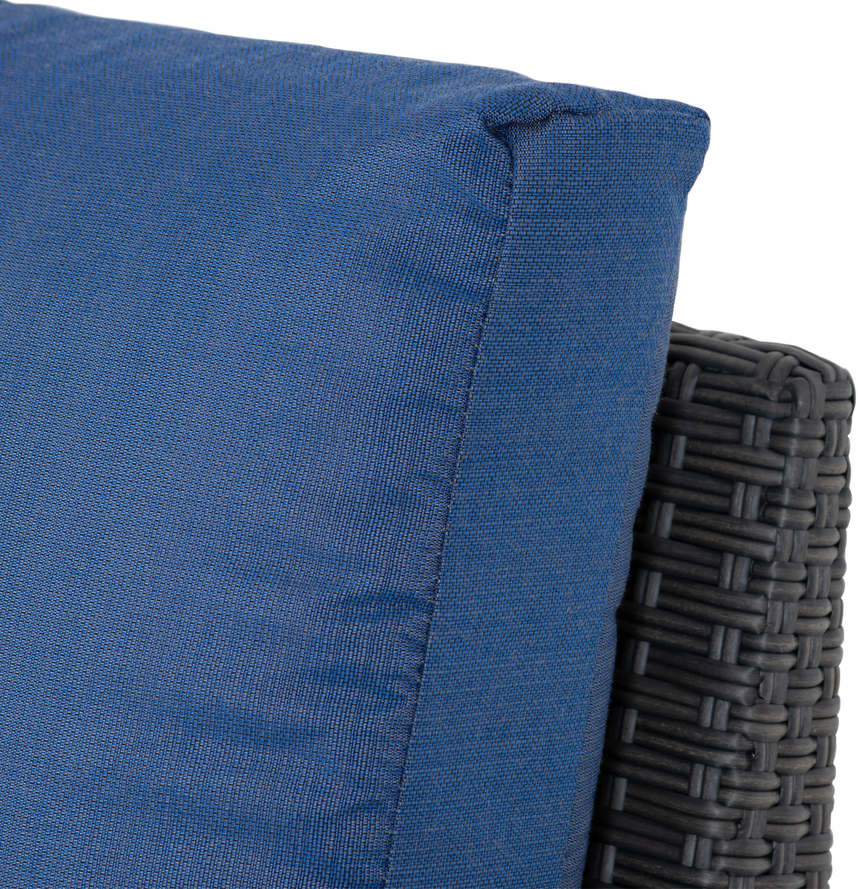 Brisbane Navy Blue Outdoor Wicker Chair | RC Willey