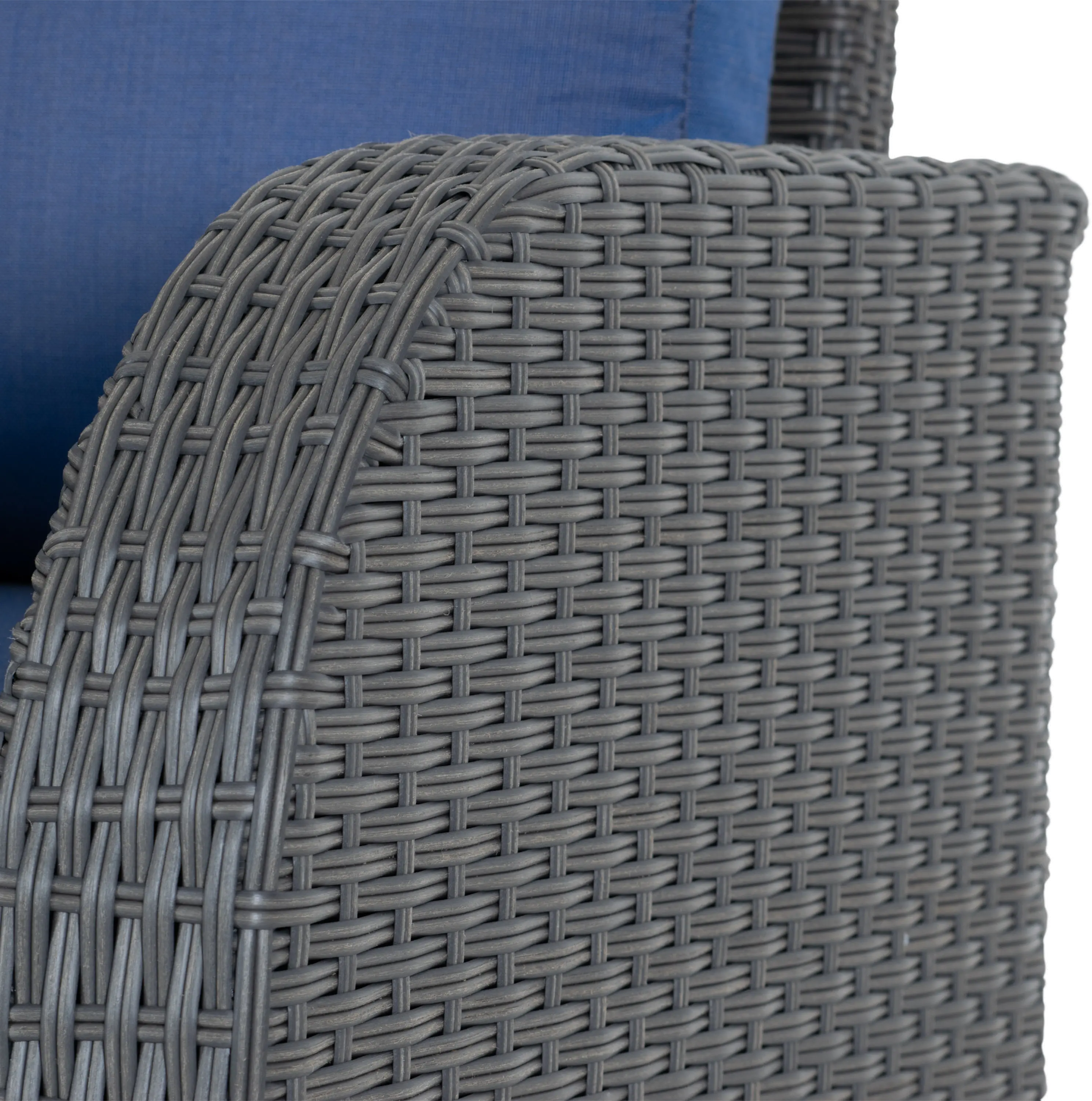 Brisbane Navy Blue Outdoor Wicker Chair | RC Willey