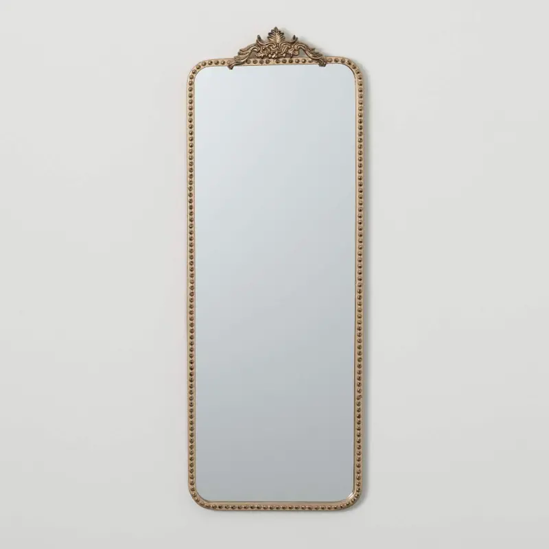 33" Slim Vintage Gold Edge Mirror | RC Willey