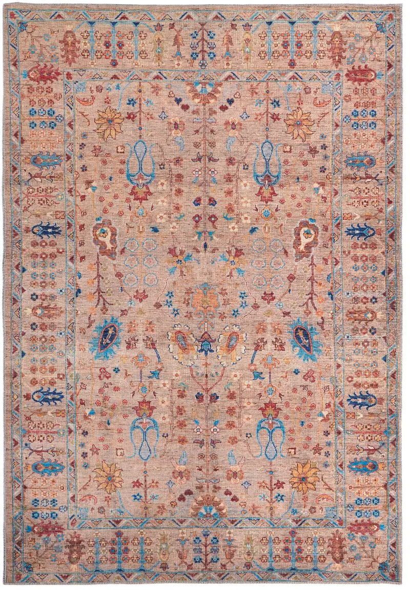 Rawlins 8 x 10 Beige Multicolor Antique Washable Area Rug | RC Willey
