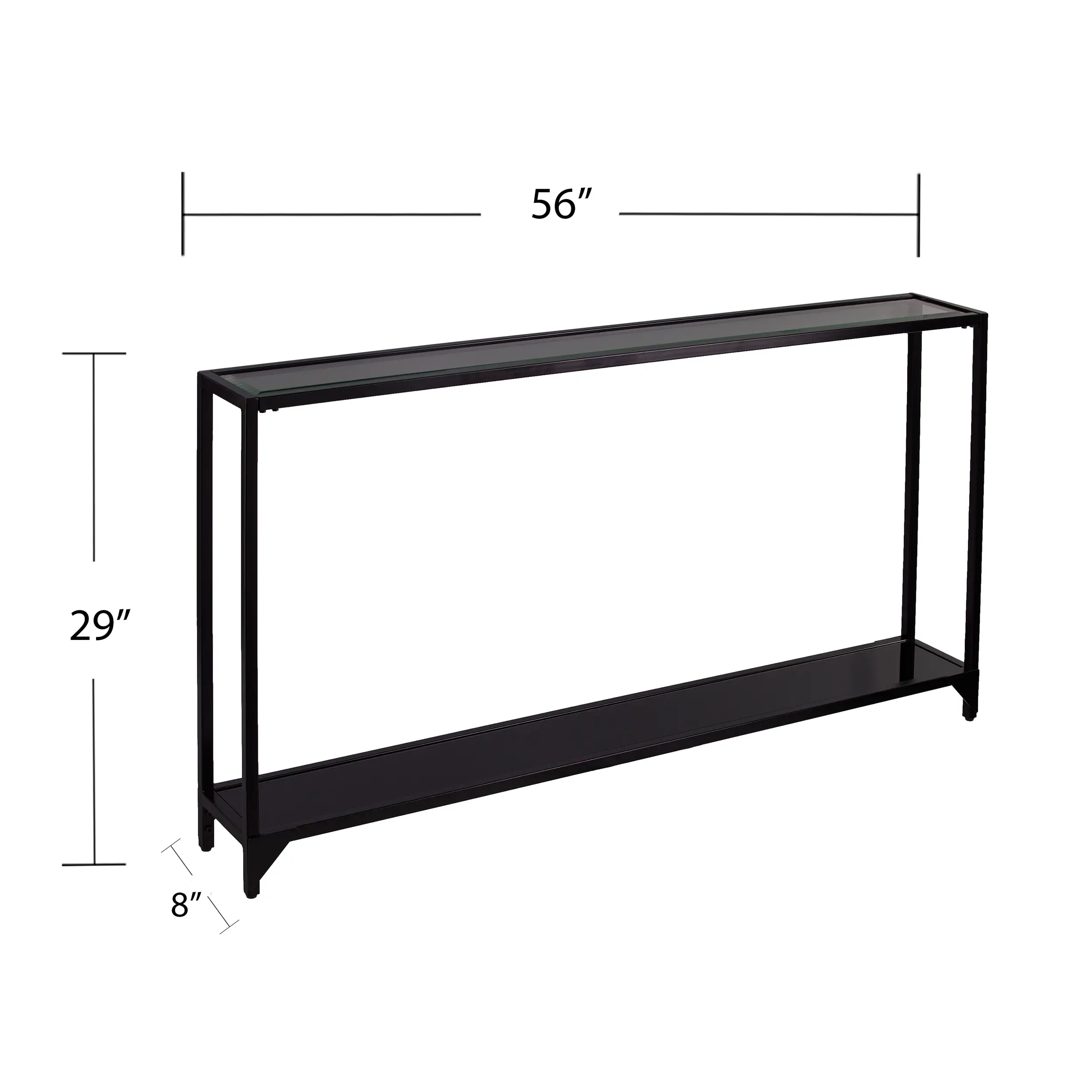 Bergen Narrow Black Metal Console Table | RC Willey