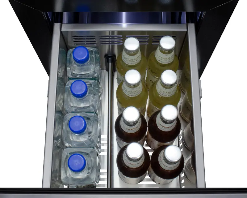 Summit 15" Wide Double Drawer Refrigerator - Stainless Steel | RC Willey