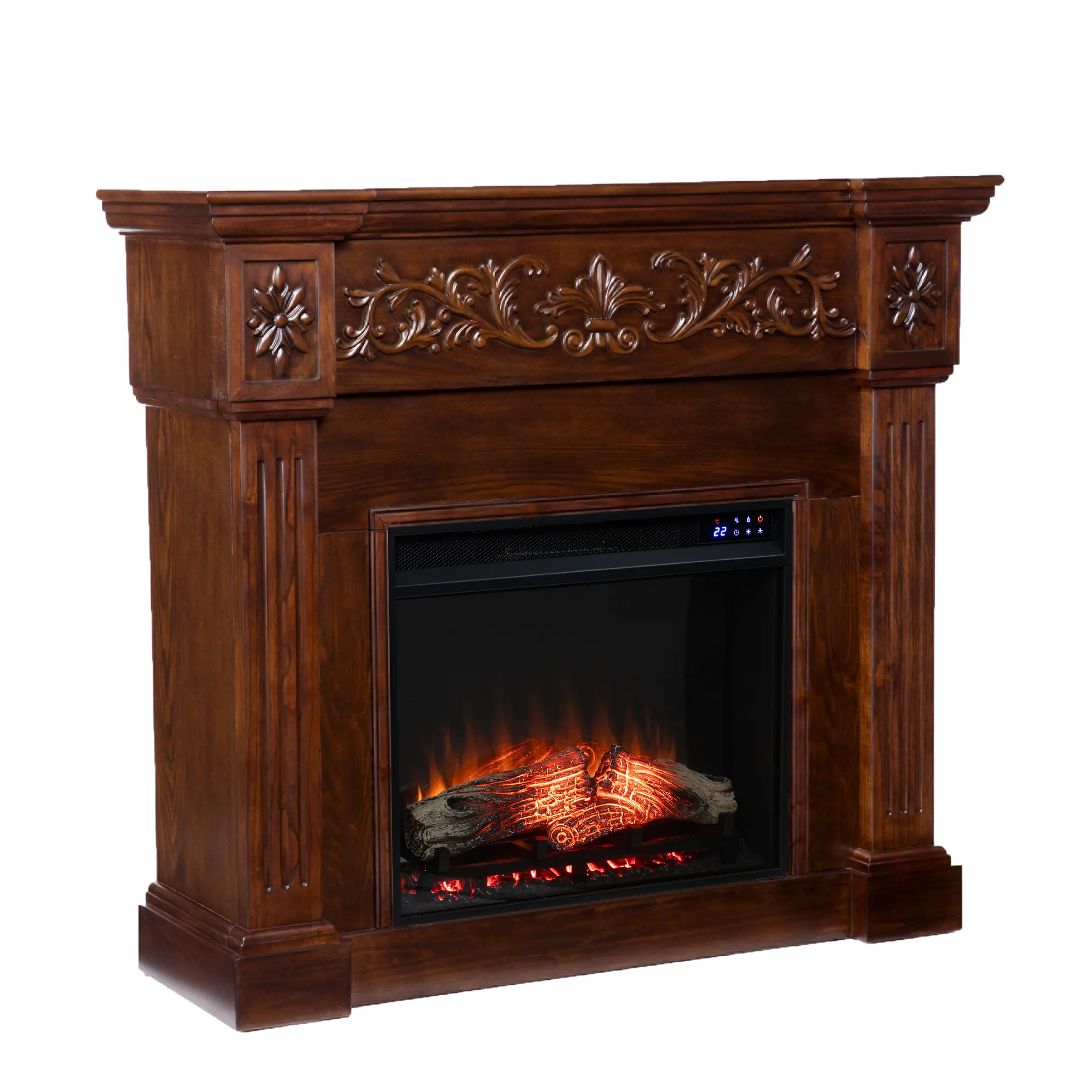 Calvert Brown Touch Screen Electric Fireplace | RC Willey