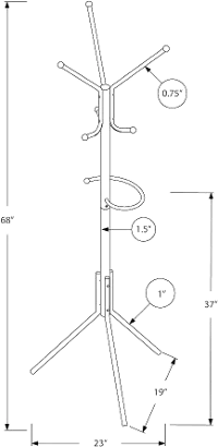 Reign White Metal Coat Rack Hall Tree | RC Willey